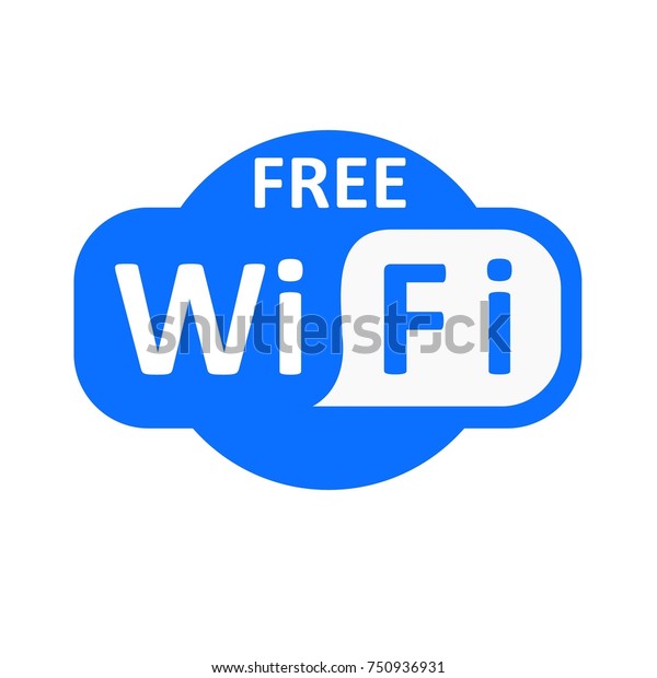Blue Wifi Icon Vector Illustration On Stock Vector (Royalty Free) 750936931