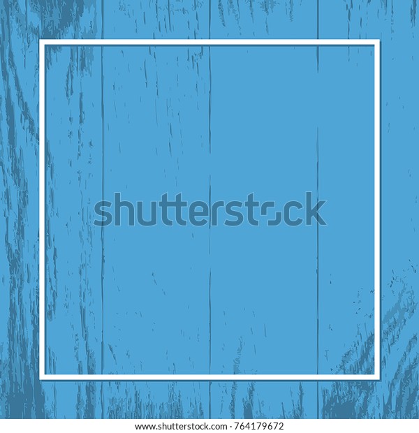 Blue Wood Texture Background Frame Template Stock Vector (Royalty Free ...