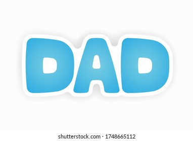 Blue Word Dad Vector Illustration Stock Vector (Royalty Free ...