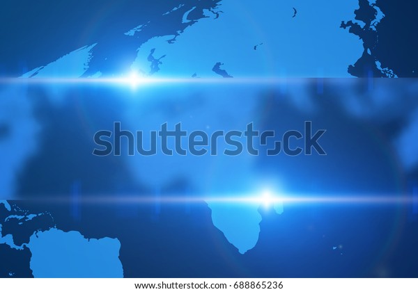 Blue World Map Partially Blurred Background Stock Vector (Royalty Free ...