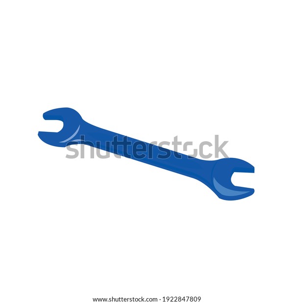 Blue Wrench Vector Illustration Stock Vector (Royalty Free) 1922847809 ...