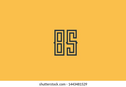 Blue Yellow Bs B S Alphabet Stock Vector (Royalty Free) 1443481529
