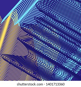 Blue Yellow Dark Blue Lines On Stock Vector (Royalty Free) 1401713360 ...