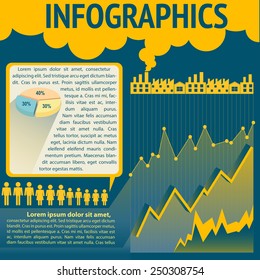 Blue Yellow Information Chart Stock Vector (Royalty Free) 250308754 ...