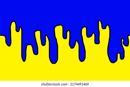 Blue Yellow Melting Liquid Stock Vector (Royalty Free) 2174491469 ...