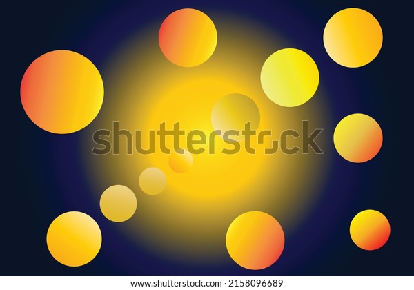 Blue Yellow Orange Circle Gradient Background Stock Vector (Royalty ...