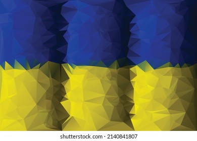 Blue Yellow Triangles Like Ukraine Flag Stock Vector (Royalty Free ...