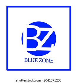 Blue Zone Text Logo Square Lines Stock Vector (Royalty Free) 2041371230 ...