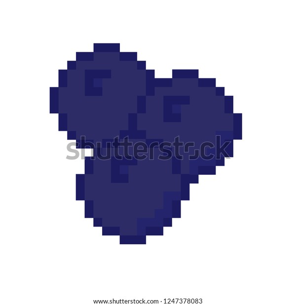 Blueberry Icon Pixel Art Stock Vector (Royalty Free) 1247378083 ...
