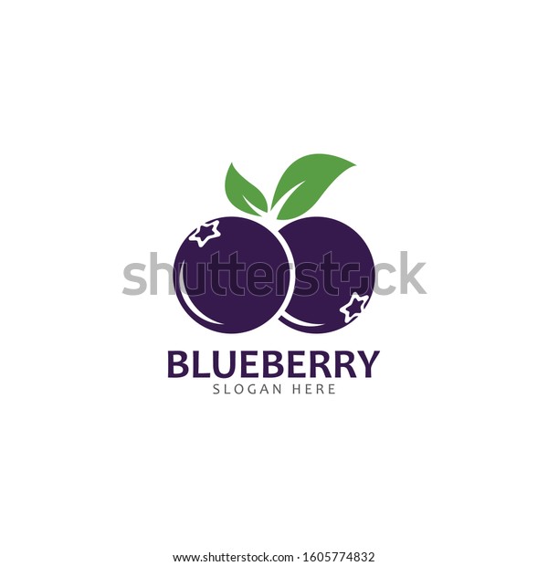 Blueberry Logo Vector Template Icon Illustration Stock Vector (Royalty ...