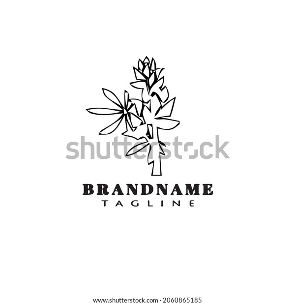 Bluebonnet Logo Cartoon Icon Design Black Stock Vector (Royalty Free ...