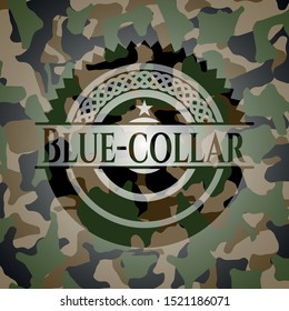 Bluecollar Camouflaged Emblem Vector Illustration Detailed Stock Vector ...
