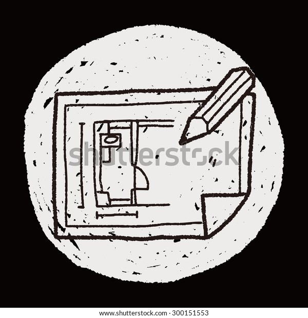 Blueprint Doodle Stock Vector (Royalty Free) 300151553 | Shutterstock