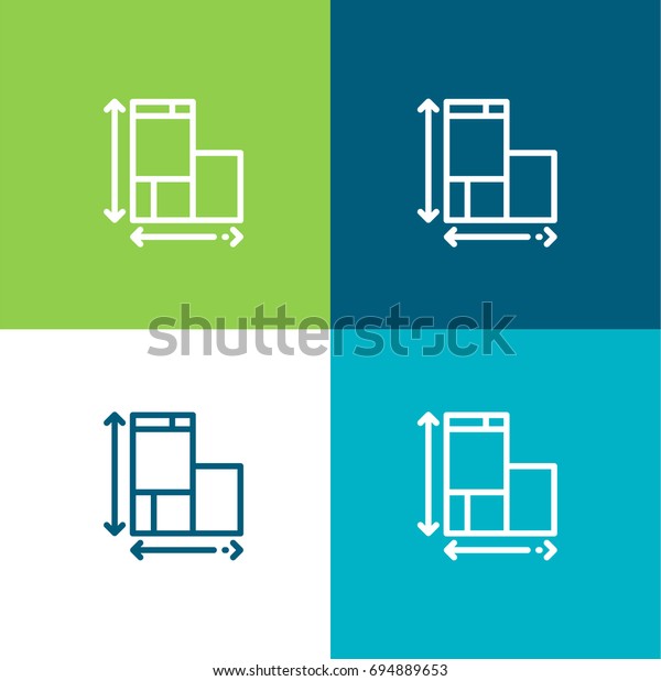 Blueprint Green Blue Material Color Minimal Stock Vector (Royalty Free ...