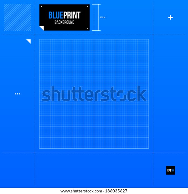 Blueprint Grid Background Eps10 Stock Vector (Royalty Free) 186035627 ...