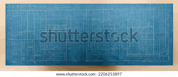 Blueprint Paper Blank Blue Sheet Paper Stock Vector (Royalty Free ...