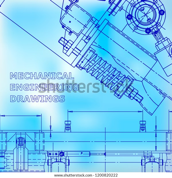 Blueprint Scheme Plan Blue Sketch Technical Stock Vector (Royalty Free ...