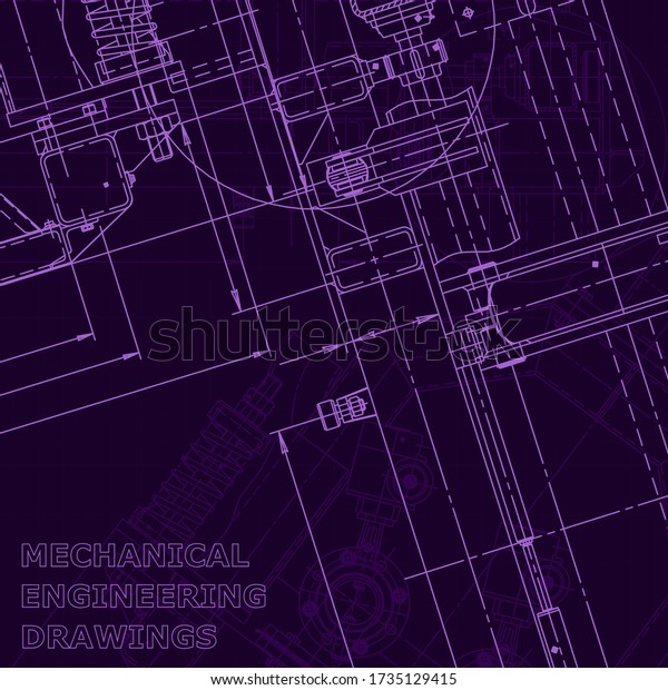 Blueprint Scheme Plan Sketch Technical Illustrations Stock Vector ...
