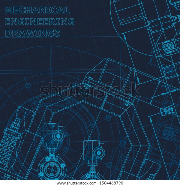 Blueprint Technical Cyberspace Backgrounds Machinebuilding Industry ...