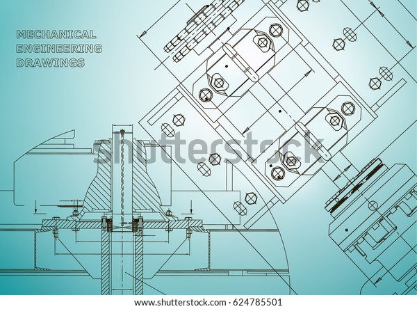 Blueprints Mechanical Construction Technical Design Engineering Stock ...