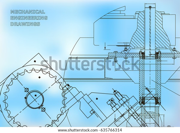 Blueprints Mechanical Drawings Engineering Illustrations Technical ...