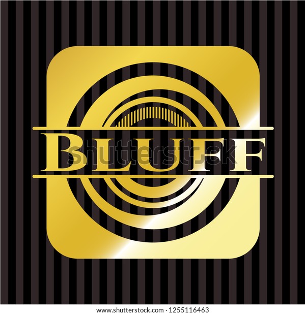 Bluff Gold Shiny Badge Stock Vector (Royalty Free) 1255116463 ...