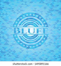 Bluff Light Blue Emblem Mosaic Background Stock Vector (Royalty Free ...