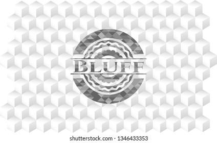 Bluff Realistic Grey Emblem Cube White Stock Vector (Royalty Free ...