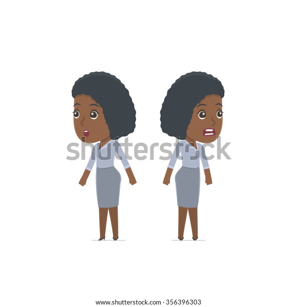 Blunt Character Social Worker Very Surprised 스톡 벡터(로열티 프리) 356396303 ...