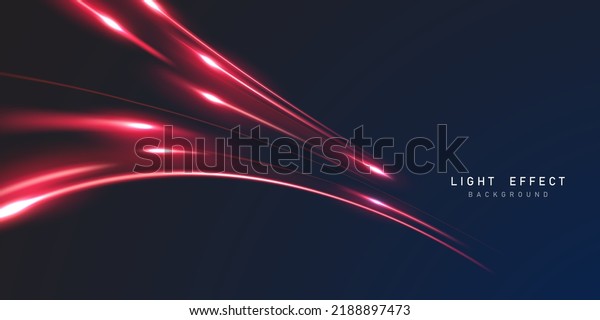 Blurred Red Neon Light Line Design Stock Vector (Royalty Free ...