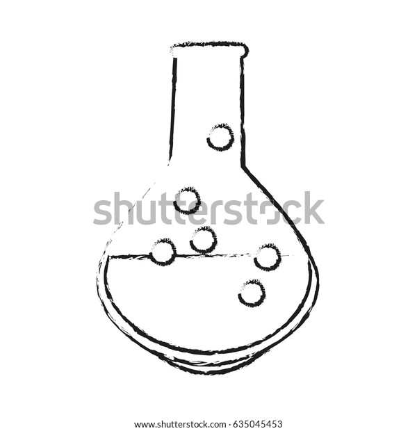 Blurred Silhouette Image Glass Circular Beaker Stock Vector (Royalty ...