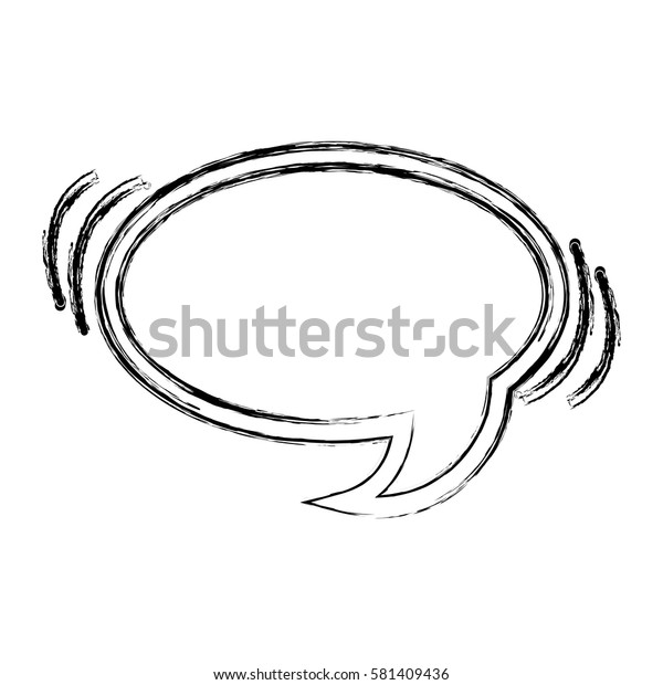 Blurred Silhouette Oval Shape Dialog Box Stock Vector (Royalty Free ...
