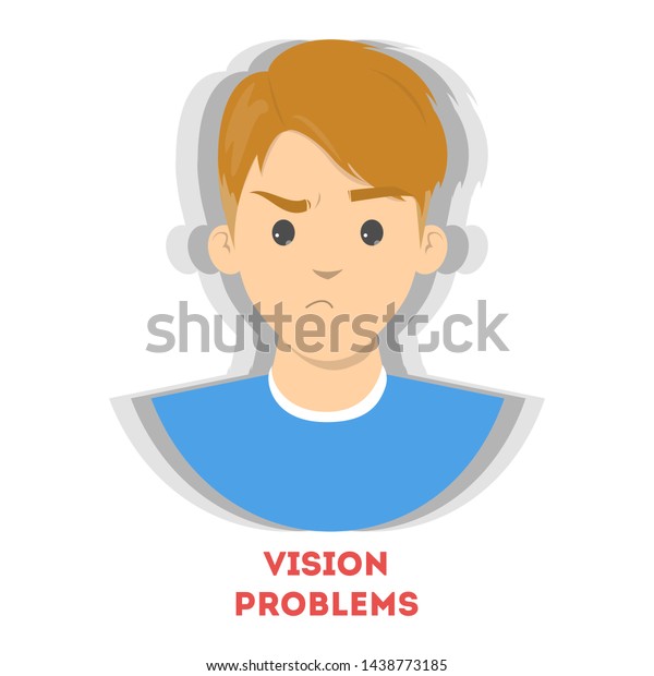 Blurred Vision Symptom Disease Eye Problem Stock Vector (Royalty Free ...