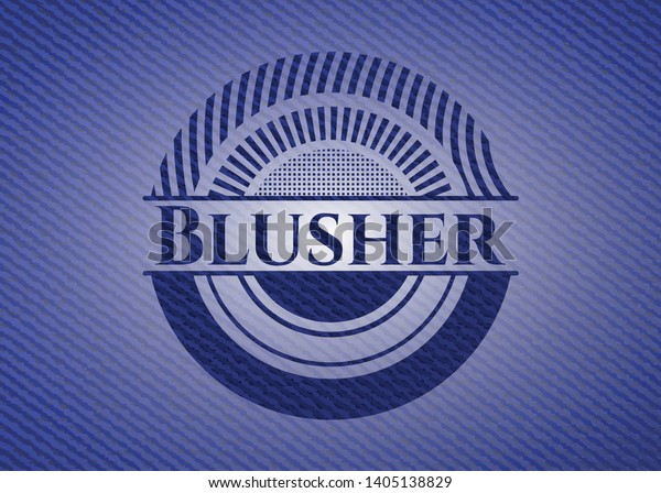 Blusher Jean Denim Emblem Badge Background Stock Vector (Royalty Free ...