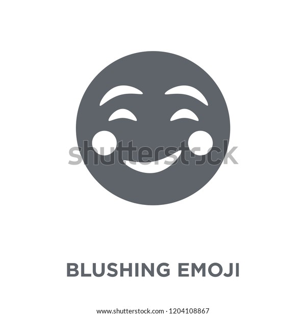 Blushing Emoji Icon Blushing Emoji Design Stock Vector (Royalty Free ...
