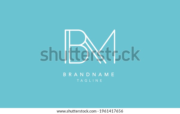 Bm Alphabet Letter Icon Logo Stock Vector (Royalty Free) 1961417656 ...
