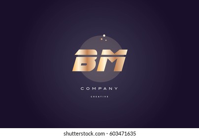 Bm B M Gold Yellow Golden Stock Vector (Royalty Free) 603471635 ...