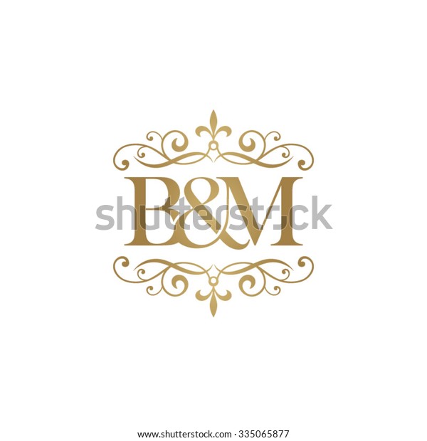 Bm Initial Logo Ornament Ampersand Monogram Stock Vector (Royalty Free ...