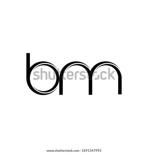 Bm Logo Monogram Slice Rounded Modern Stock Vector (Royalty Free ...