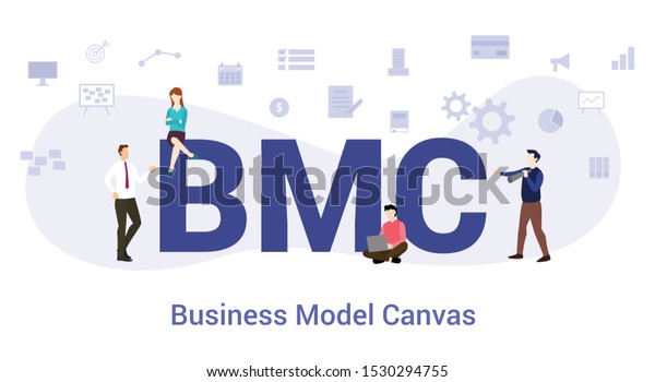 Bmc Business Model Canvas Concept Big Stock Vector (Royalty Free ...