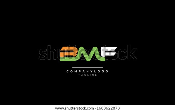 Bmf Letter Logo Design Template Vector Stock Vector (Royalty Free ...