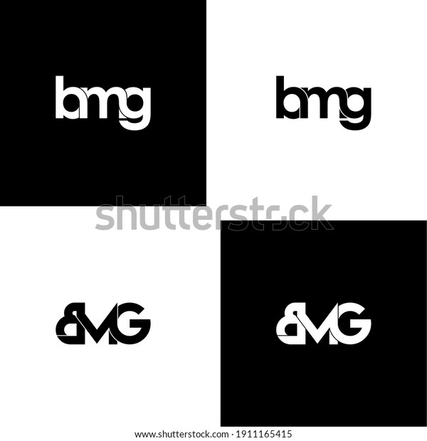 Bmg Letter Original Monogram Logo Design 库存矢量图（免版税）1911165415 ...