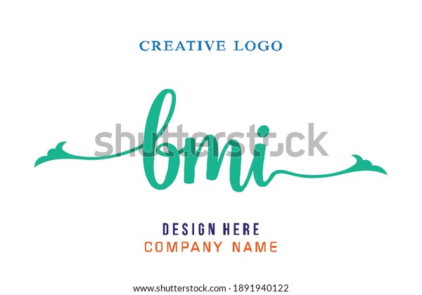 Bmi Lettering Logo Simple Easy Understand Stock Vector (Royalty Free ...