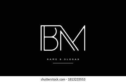 Bmmb B M Abstract Letters Logo Stock Vector (Royalty Free) 1813233553 ...
