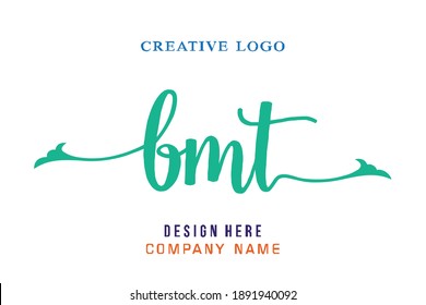 Bmt Lettering Logo Simple Easy Understand Stock Vector (Royalty Free ...