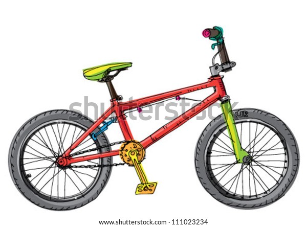 Bmx Bicycl Cartoon Stock Vector (Royalty Free) 111023234
