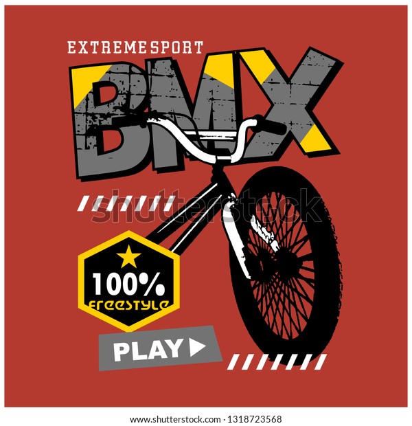 BMX BIKE typography design,vector illustration