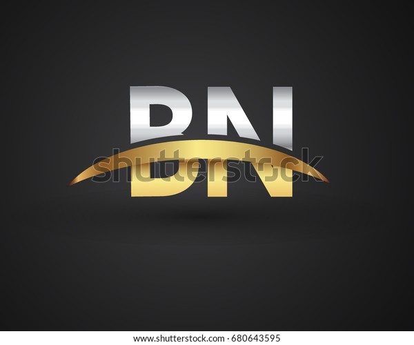 Bn Initial Logo Company Name Colored Stock Vector (Royalty Free ...