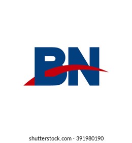Bn Initial Overlapping Swoosh Letter Logo Stock Vector (Royalty Free ...