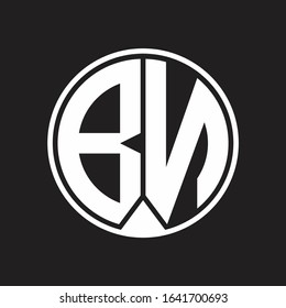 Bn Logo Monogram Circle Piece Ribbon Stock Vector (Royalty Free ...